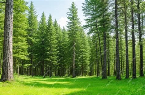Premium Photo Spruce Pine Forest Natural Landscape Background