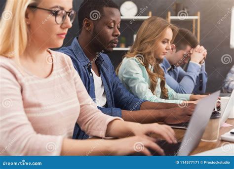 Programmers Working In Software Developing Company Stock Image Image