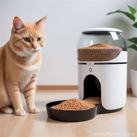 Automated Cat Feeding System Stable Diffusion Online