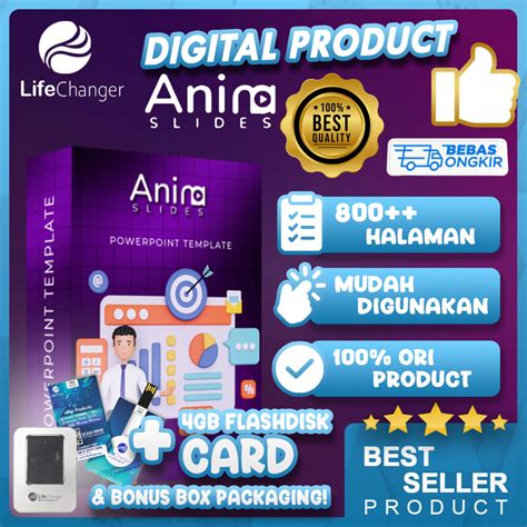 Jual 1000 Template Premium Powerpoint Anima Slide Ori Siap Pakai