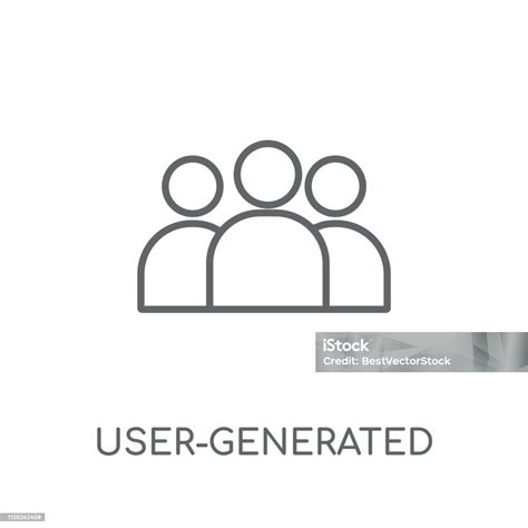 사용자 생성 콘텐츠 선형 아이콘입니다 기술 컬렉션에서 흰색 배경에 현대 개요 사용자 생성 콘텐츠 로고 개념 날씬한에 대한 스톡 벡터 아트 및 기타 이미지 Istock