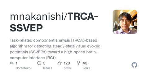 github mnakanishi trca ssvep task related component analysis trca