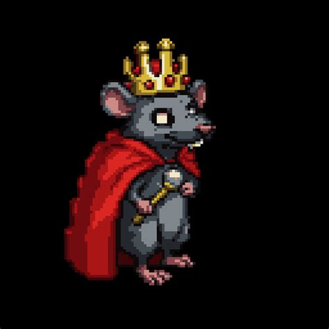 Regal Rat King With Crown And Scepter