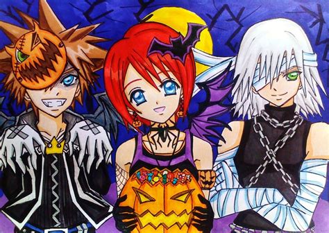 Sora X Kairi X Riku Trick Or Treat By Dagga19 On Deviantart