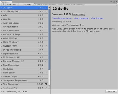 i cant see packages in package manager like cinemachine