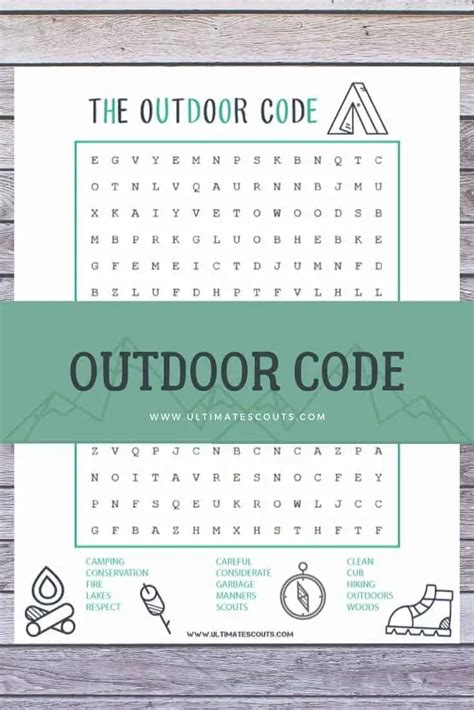 Outdoor Code Activity Ultimate Scouts