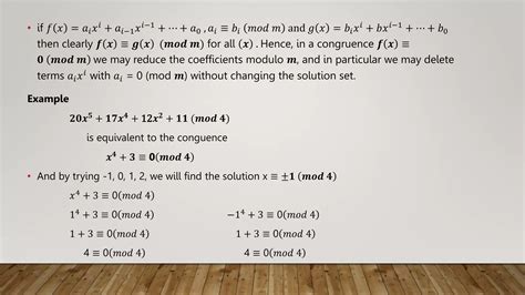 Polynomial Congruence With Prime Moduli Pptx Technology And Computing
