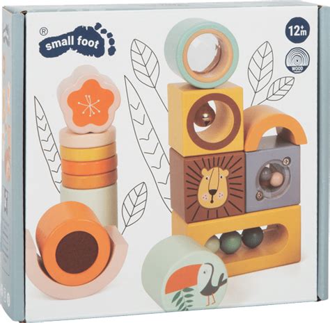 Cuburi Senzoriale Din Lemn Safari Small Foot Mara And Tom
