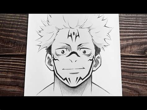 Easy Anime Sketch How To Draw Sukuna Jujutsu Kaisen Boy Drawing