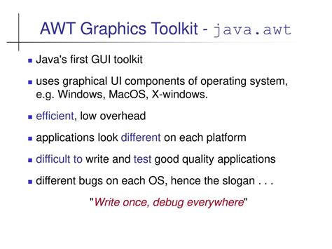 Introduction To Graphical Interface Programming In Java Ppt Download