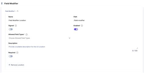 Field Modifier Location Contentstack