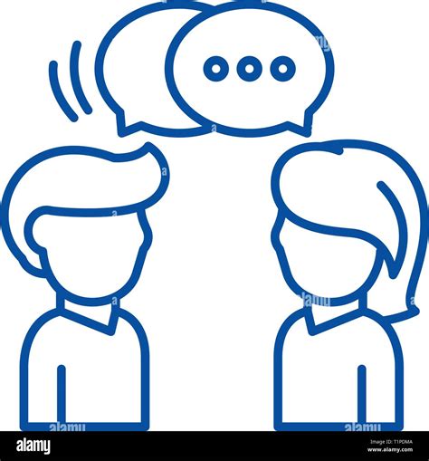 Communication Line Icon Concept Communication Flat Vector Symbol Sign