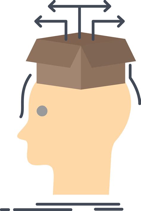 Data Extraction Head Knowledge Sharing Flat Color Icon Vector 14338280