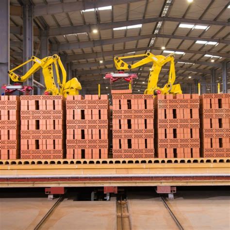 Robot Manipulator Arm Handling Loading And Unloading Stacking Brick