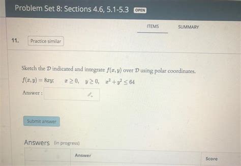 Solved Problem Set 8 Sections 4 6 5 1 5 3 OPEN ITEMS Chegg Com
