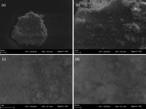 Sem Micrograph Of Mgni Core Shell Nps At Low And High Magnification