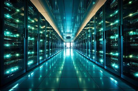 Premium Photo Data Depot Navigating Server Rooms