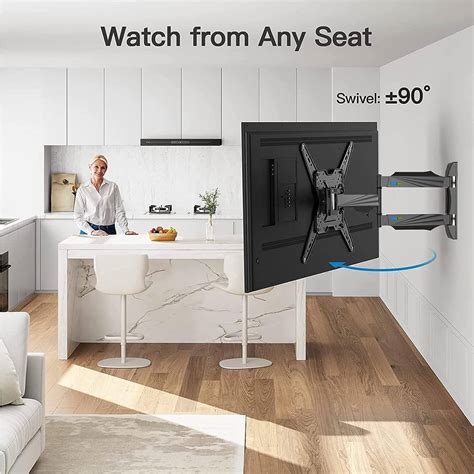 Full Motion Tv Wall Mount Universal Bracket For 22 55 Inch Tvs Swivel