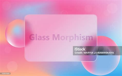 글래스모피즘 효과 유리 형태 또는 유리 형태 스타일의 투명 레이아웃 카드 또는 액자가 흐릿합니다 벡터 그림입니다 0명에 대한 스톡 벡터 아트 및 기타 이미지 Istock