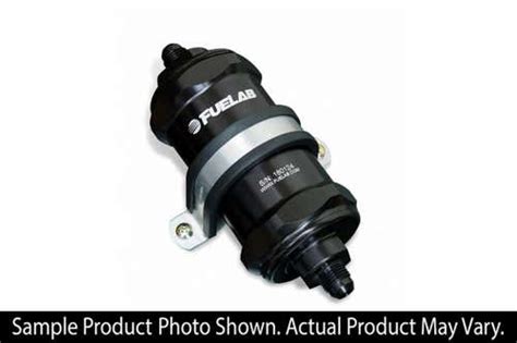 Fuelab 818 Series In Line Fuel Filter Black 6 An Male In 8 An Male