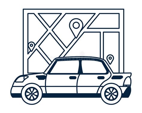 GPS Car Tracking Stock Vector Illustration Of Transport 129838722