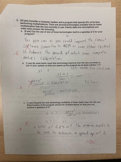 2 [20 pts] consider a computer system and a program