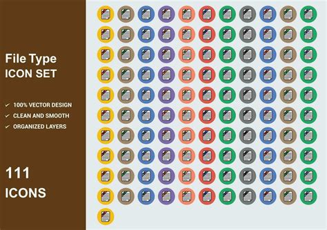 File Type Icon Set 34457732 Vector Art At Vecteezy