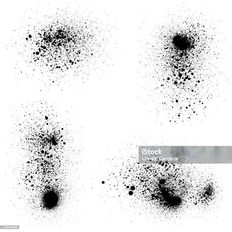 그래피티 스프레이 텍스처 세트 반점이있는 스프레이 페인트의 벡터 모양 스프레이 페인트에 대한 스톡 벡터 아트 및 기타 이미지 스프레이 페인트 질감 벡터 Istock