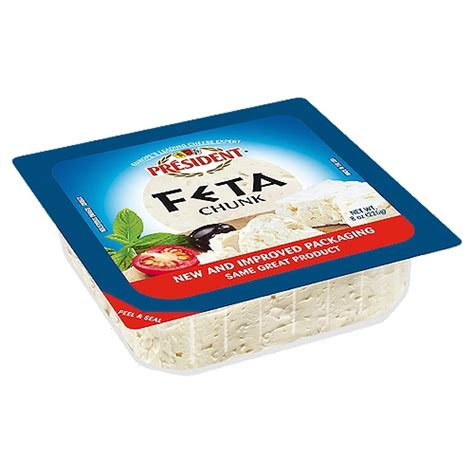 Président Chunk Feta Cheese 8 Oz