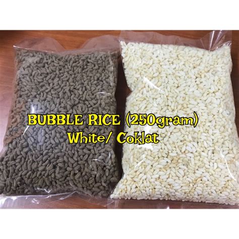Crispy Bubble Rice White Bubble Rice Cocoa Chocolate 250gram Shopee