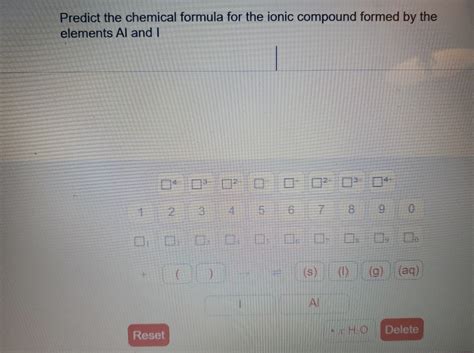 Solved Predict The Chemical Formula For The Ionic Compoun Chegg Com