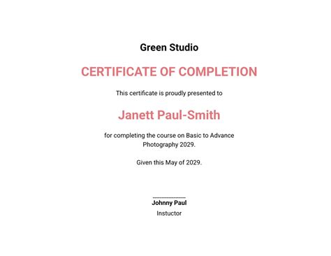 Free Portrait Certificate Template To Edit Online