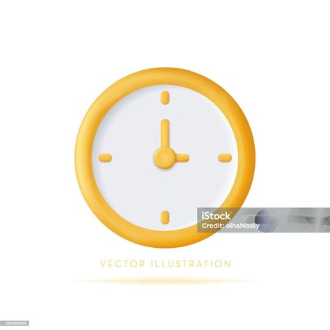 둥근 시계 아이콘입니다 시간 관리 시간 측정 타이머 시간 관리 마감일 개념 만화 최소 스타일의 3d 벡터 아이콘 3차원 형태에 대한 스톡 벡터 아트 및 기타 이미지 Istock