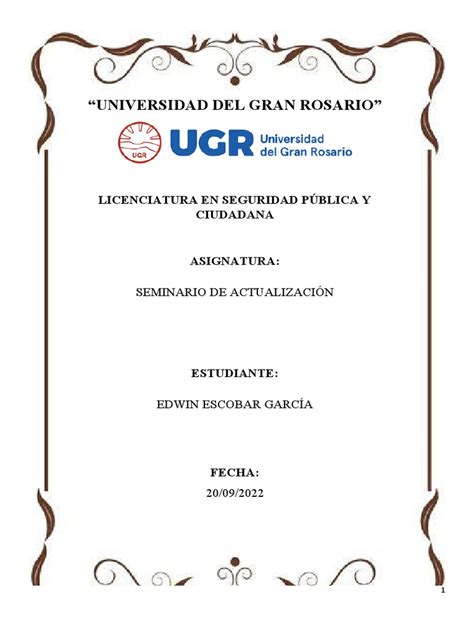 Examen Finaledwin Escobar GarcÍa Pdf Policía Derechos Humanos