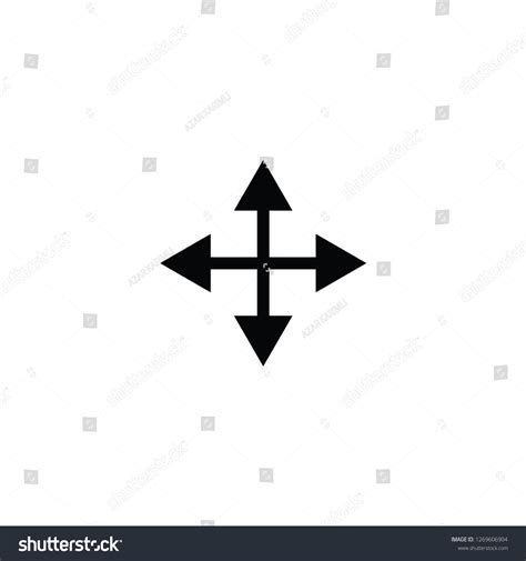 Move Cursor Icon Stock Vector Royalty Free 1269606904 Shutterstock