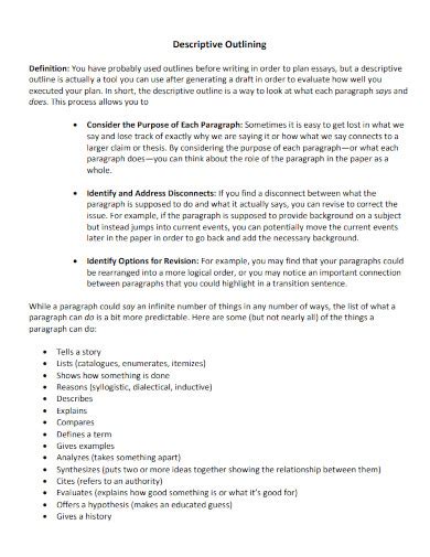 Outline Format Examples Pdf Examples