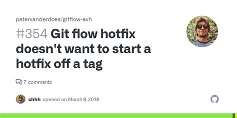 git flow hotfix doesn t want to start a hotfix off a tag · issue 354