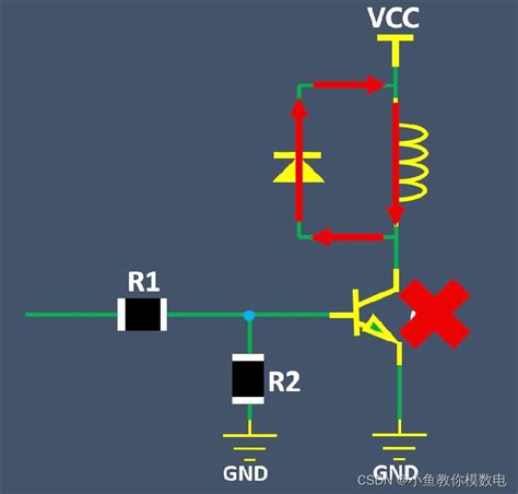 继电器驱动电路二极管的作用 Csdn博客