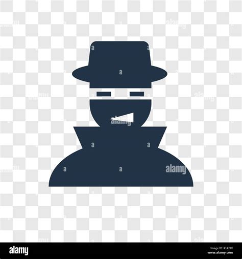 Hacker Vector Icon Isolated On Transparent Background Hacker Transparency Logo Concept Stock