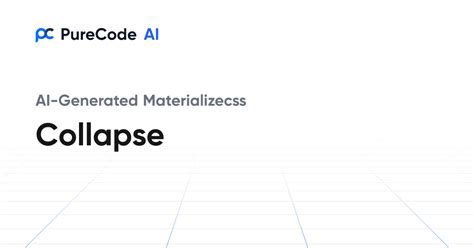 Build Great Materializecss Collapse Components Faster Using Ai Tools