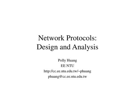 ppt network protocols design and analysis powerpoint presentation