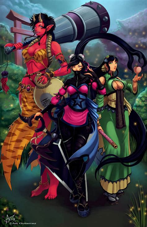 Yokai Sisters By Portbaron On Deviantart