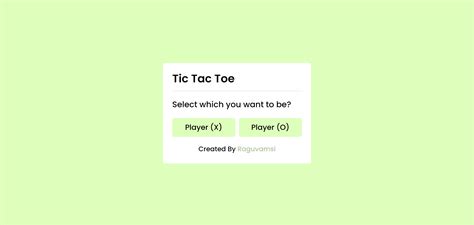 Github Raguvamsitic Tac Toe Web Game Hey Everyone Here I Have Attached My Recent Project