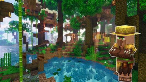 Jungle Treehouse Village In Minecraft Build Timelapse Youtube