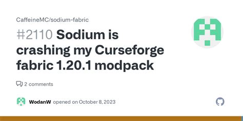 Sodium Is Crashing My Curseforge Fabric Modpack Issue CaffeineMC Sodium Fabric