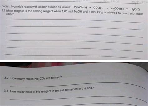 3 Sodium Hydroxide Reacts With Carbon Studyx