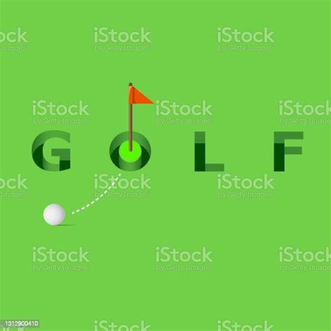 문자 침하 효과의 벡터 일러스트 단어 골프의 타이포그래피의 이소메트릭 보기 골프 클럽에 대한 스톡 벡터 아트 및 기타 이미지 골프 클럽 골프장 등측투영법 Istock