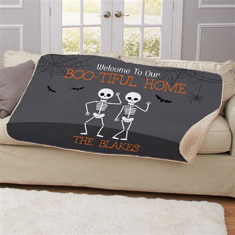 Personalized Home Skeletons Sherpa Throws Ltd Commodities