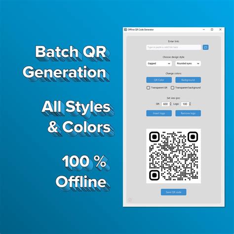 Offline Qr Code Generator For Windows Qr Batch Generation Etsy