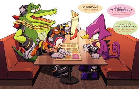 Team Chaotix At A Diner Sonic The Hedgehog Sonic The Hedgehog